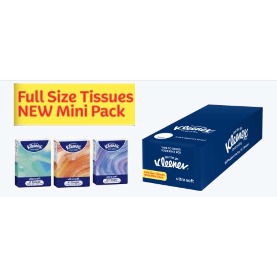 Kleenex 00202 Tissues Personal Pack 3 Ply 10 Sheets Carton 144 | Winc