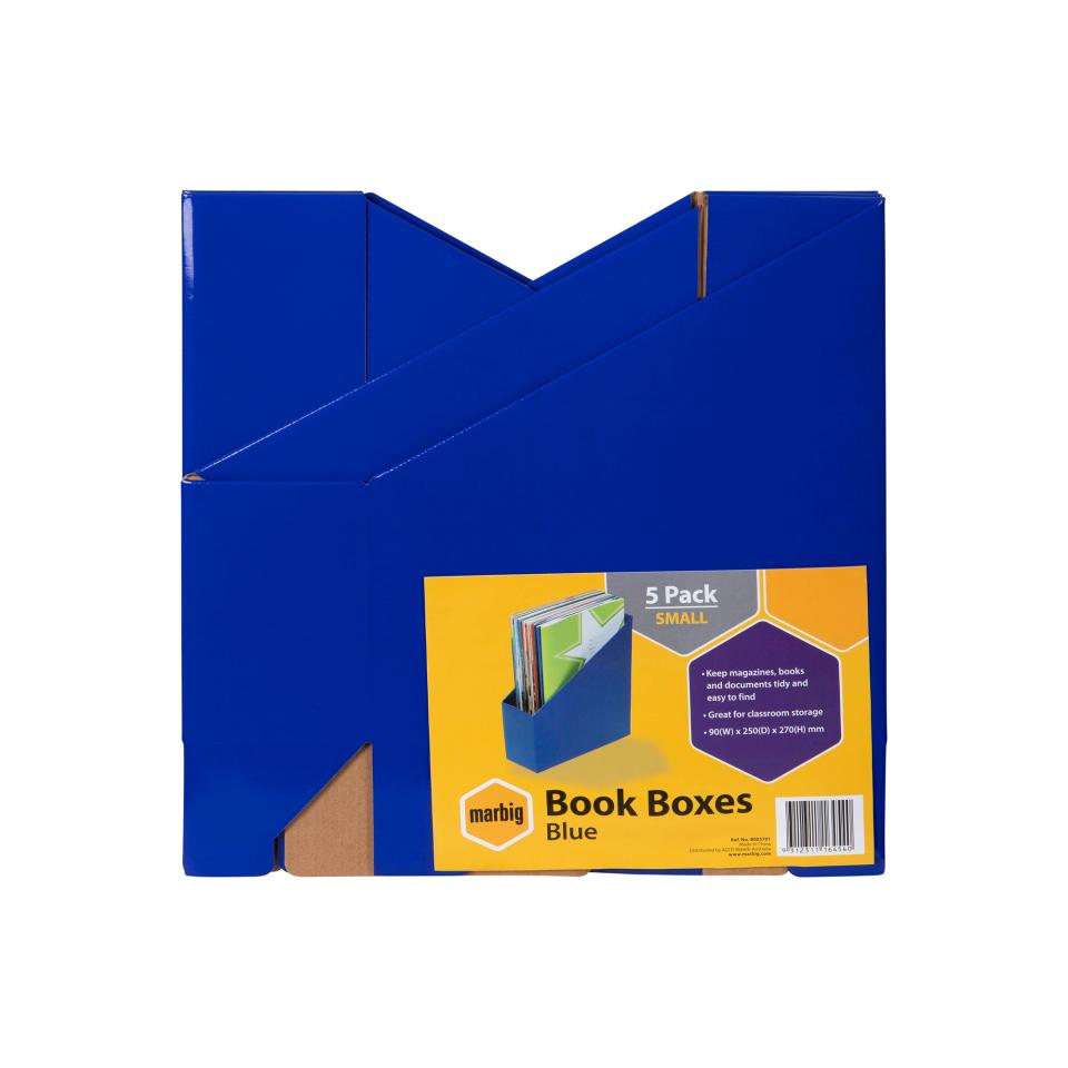 Marbig Book Box Small Blue Pack 5 | Winc