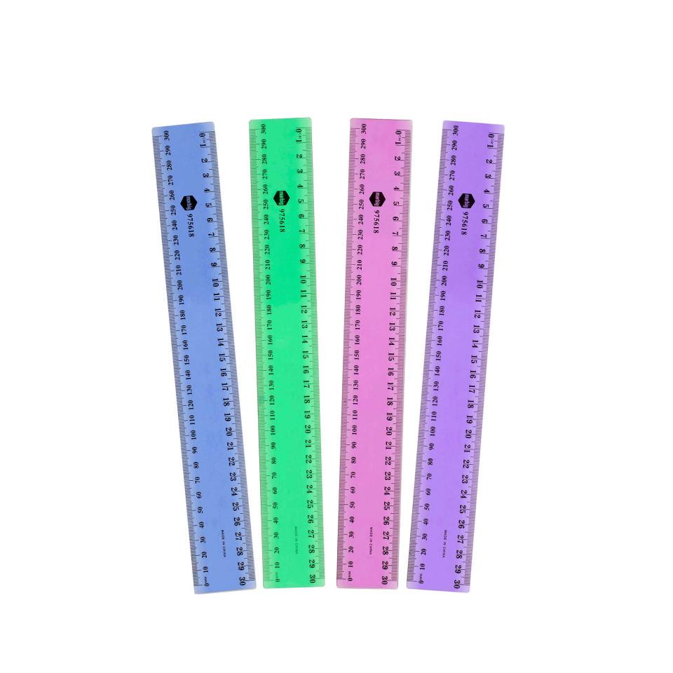 Marbig Ruler 30cm Metric Fluorescent Assorted Colours Each | Winc