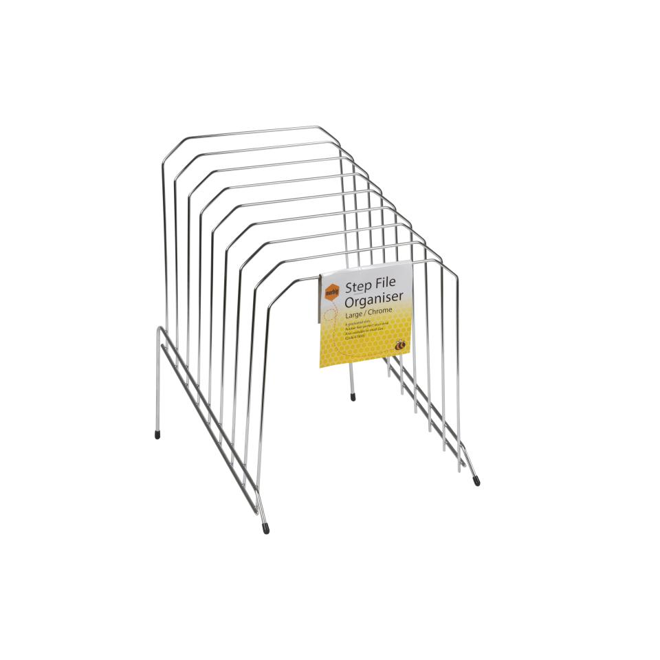 Marbig Step File Wire Organiser Large Silver | Winc
