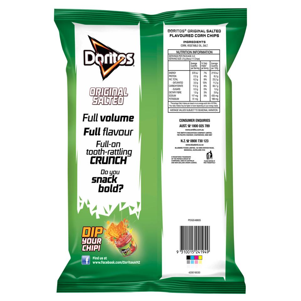Doritos Corn Chips Original 170g | Winc