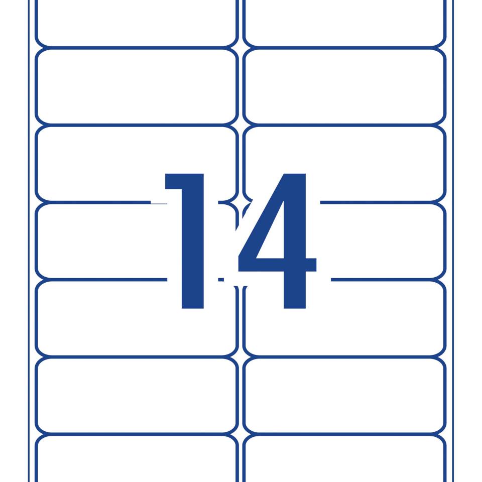 Avery L7063 Heavy Duty Labels for Laser Printers 99.1 x 38.1mm White ...