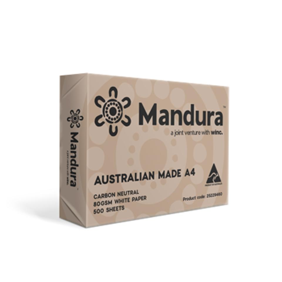 Mandura Carbon Neutral Australian Made Copy Paper A4 80gsm White Carton ...