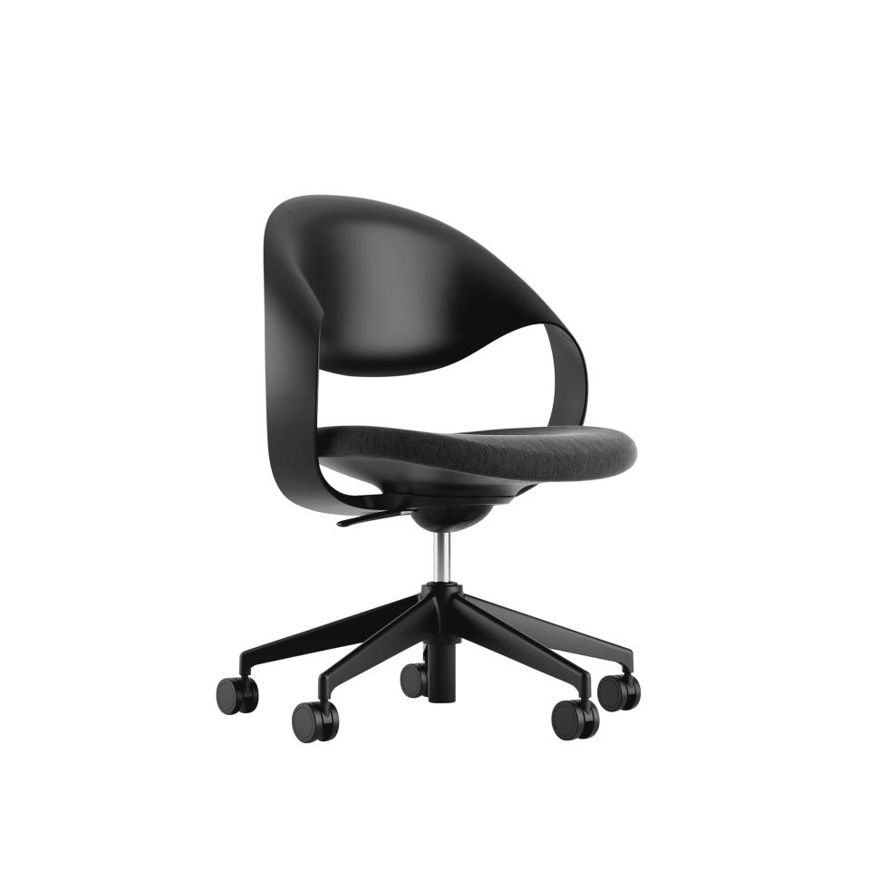 Konfurb Loop 5 Star Chair Black Frame Black Seat | Winc