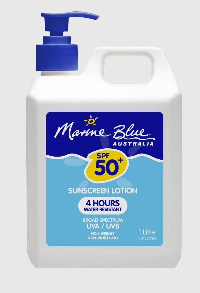 Marine Blue Sunscreen Lotion Spf50+ Water Resistant 1 Litre Pump | Winc