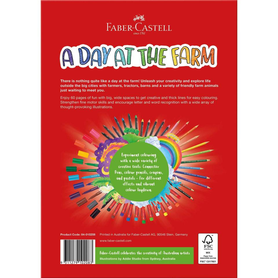 Faber-Castell A Day At The Farm 60 Page A4 Colouring Book | Winc