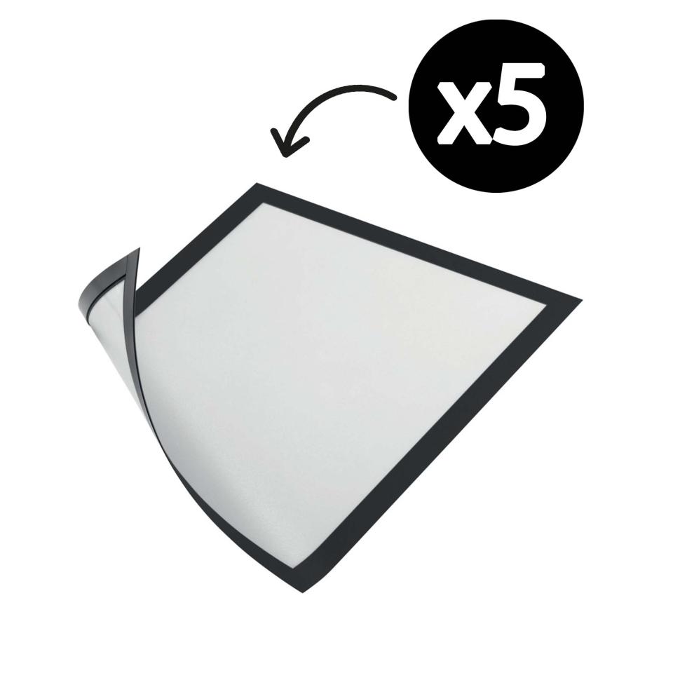 Durable Duraframe Frame Black Magnetic A4 Pack 5 | Winc