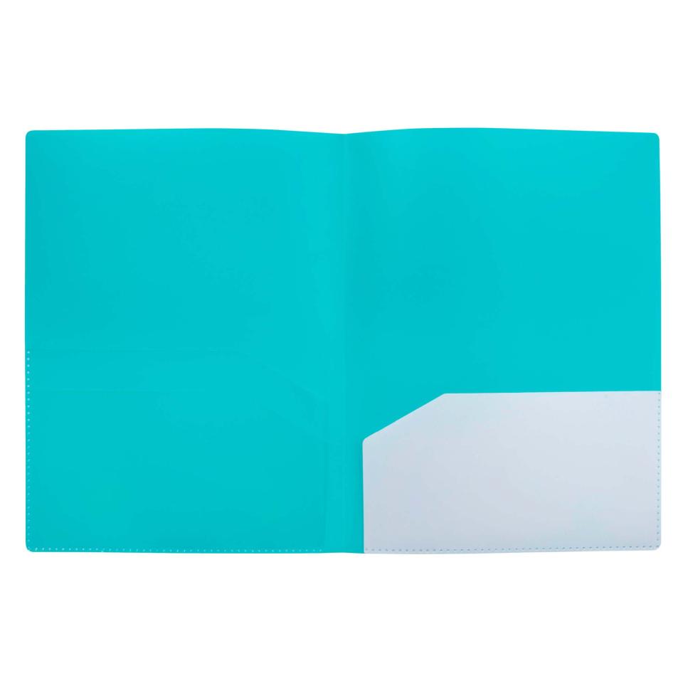 Marbig Professional Antimicrobial 4 Pocket Folder A4 Aqua Blue Pack 10 ...