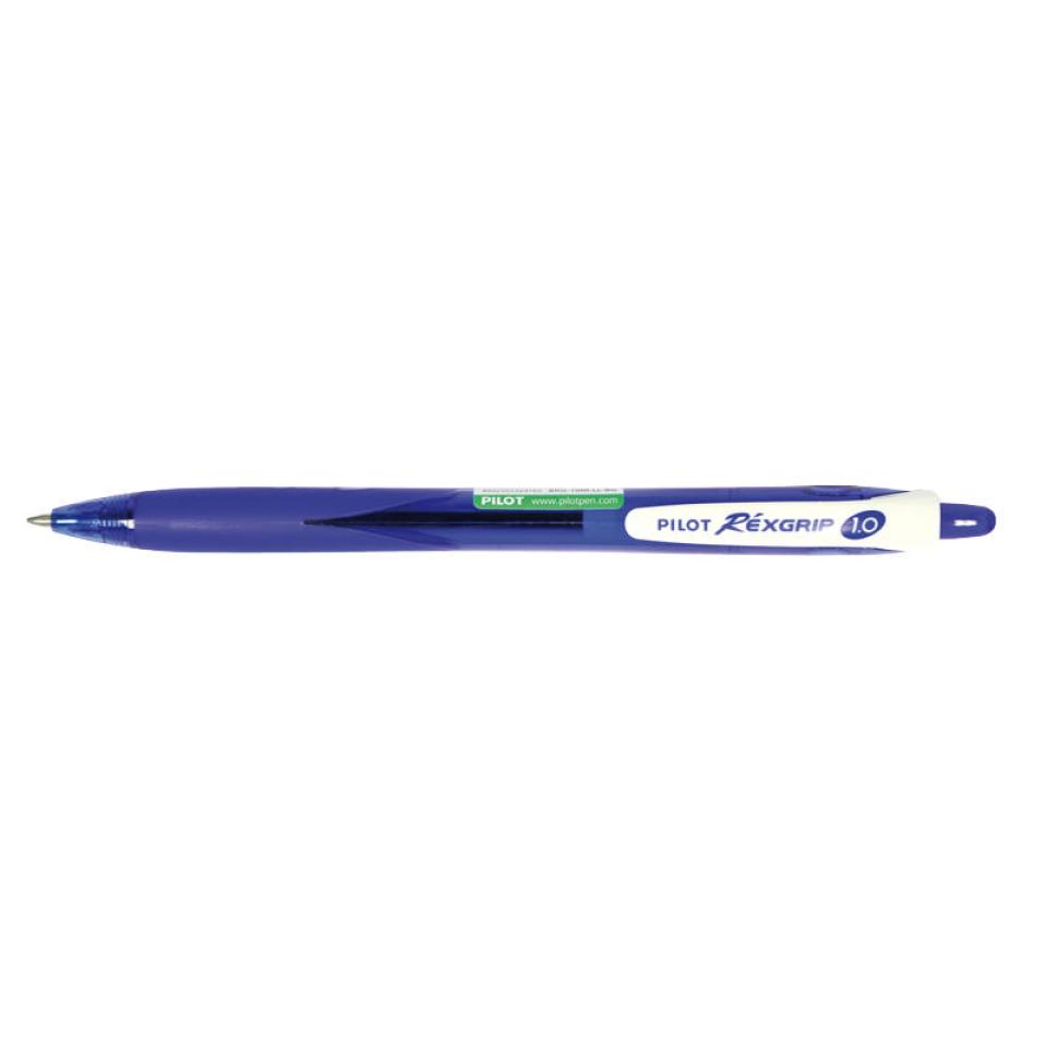 Pilot Begreen Rexgrip Retractable Ballpoint Pen Medium 1.0mm Blue Each ...