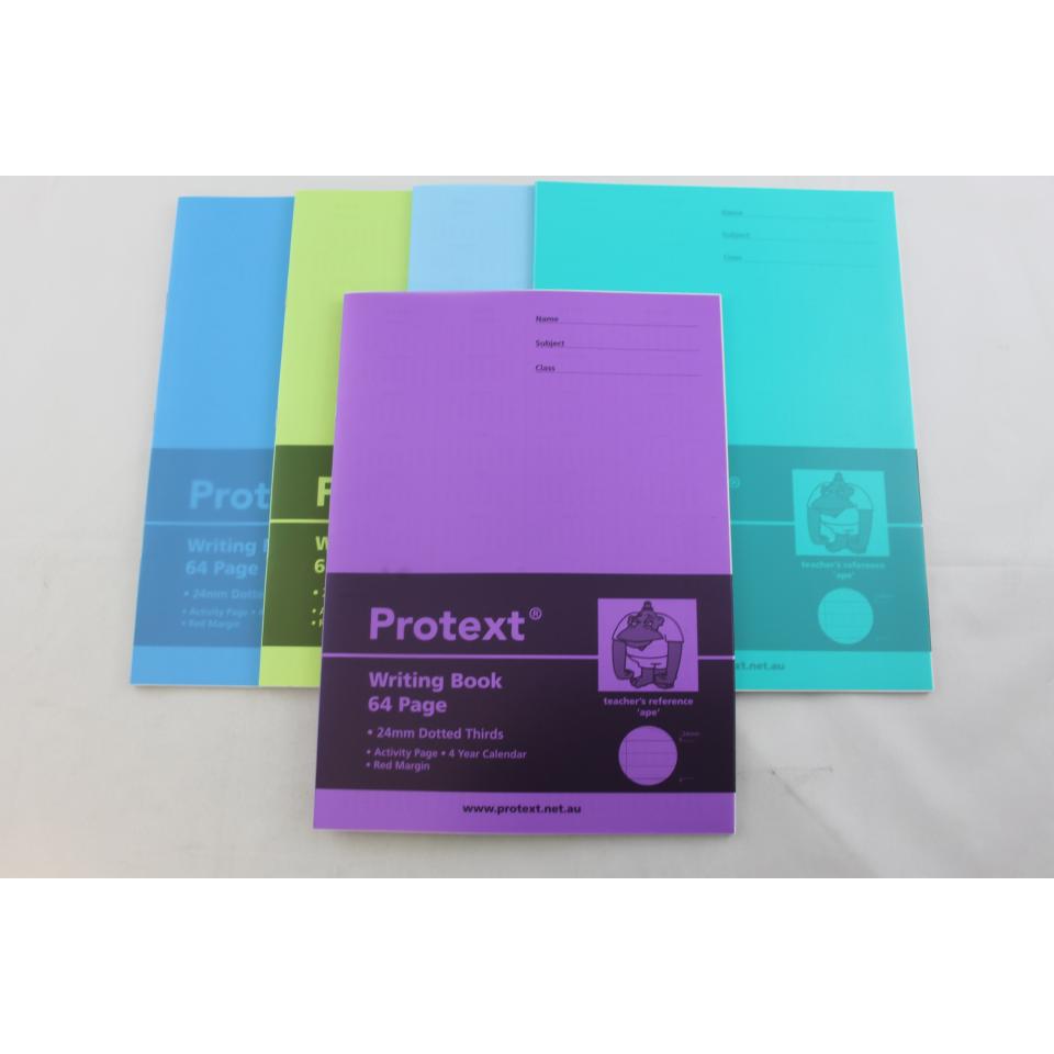 Protext Writing Book Polypropylene 24mm Dotted Thirds 64 Pages Ape | Winc